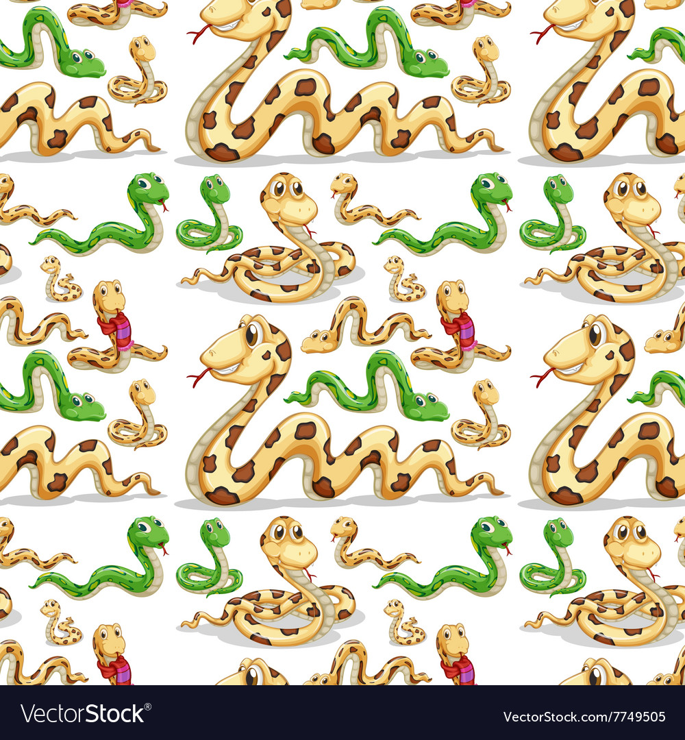Seamless background with snakes Royalty Free Vector Image