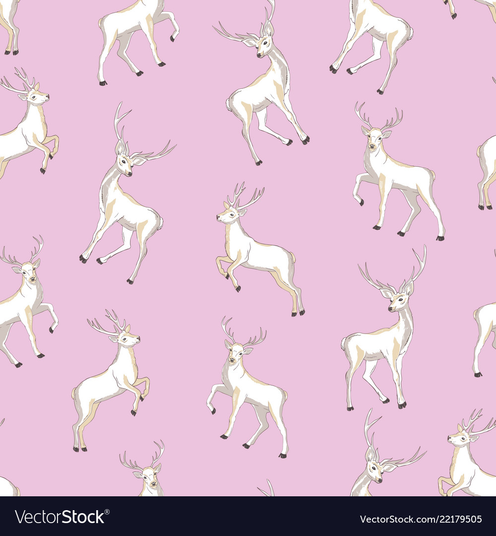 Seamless deer pattern Royalty Free Vector Image