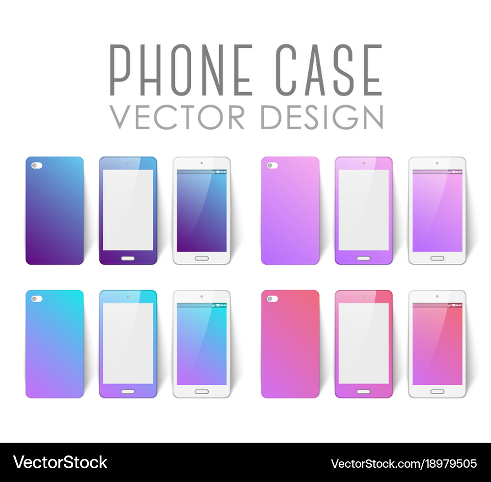 Set of phone cases Royalty Free Vector Image - VectorStock
