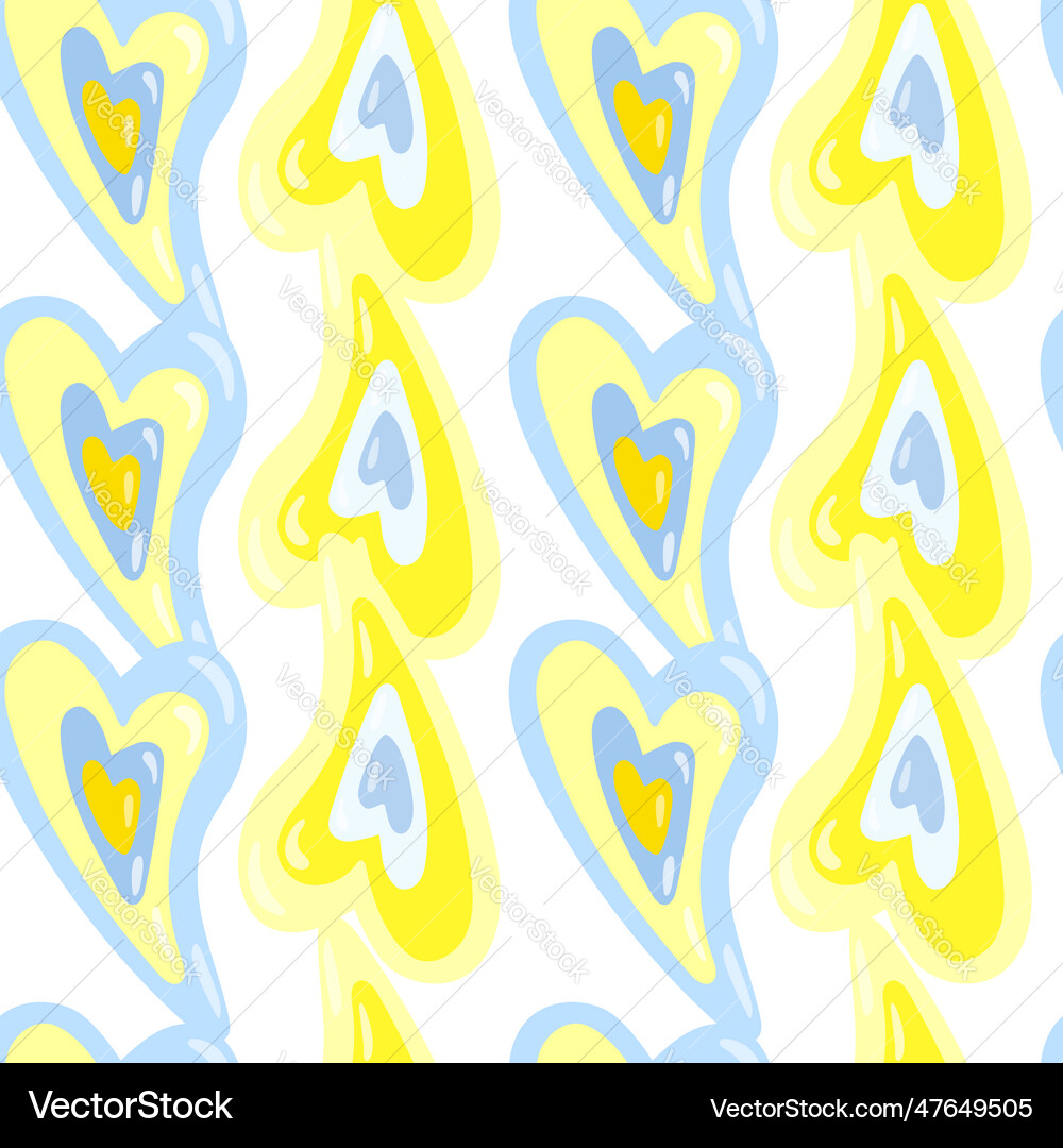Vintage hearts seamless pattern 14 february Vector Image