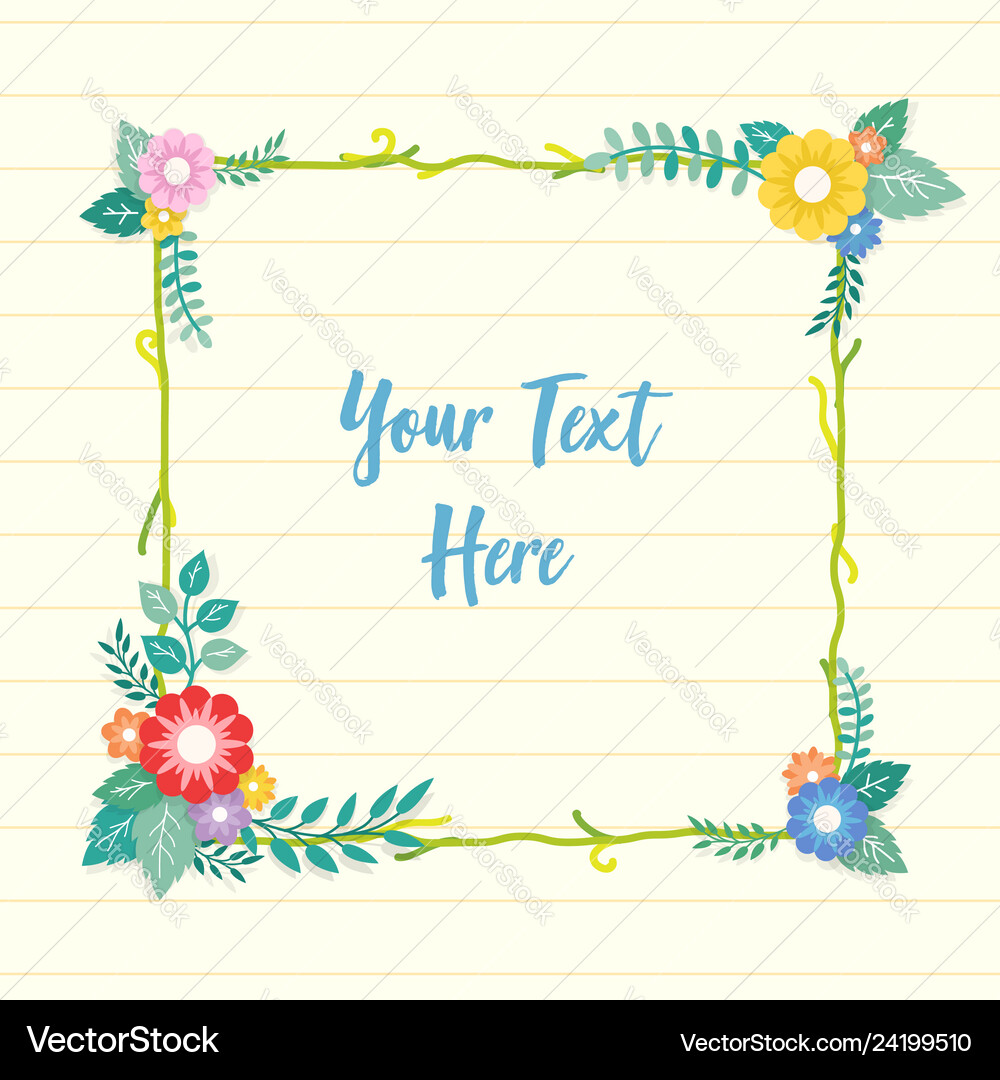 Beautiful lined paper background with colorful Vector Image