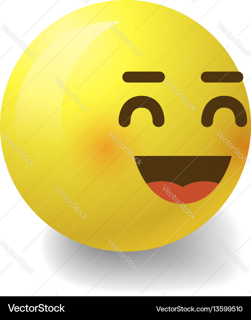 Cheerful smiley icon cartoon style Royalty Free Vector Image