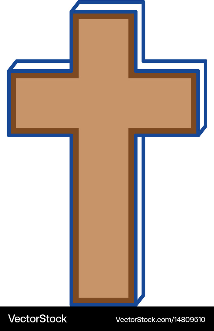 Christian cross symbol Royalty Free Vector Image