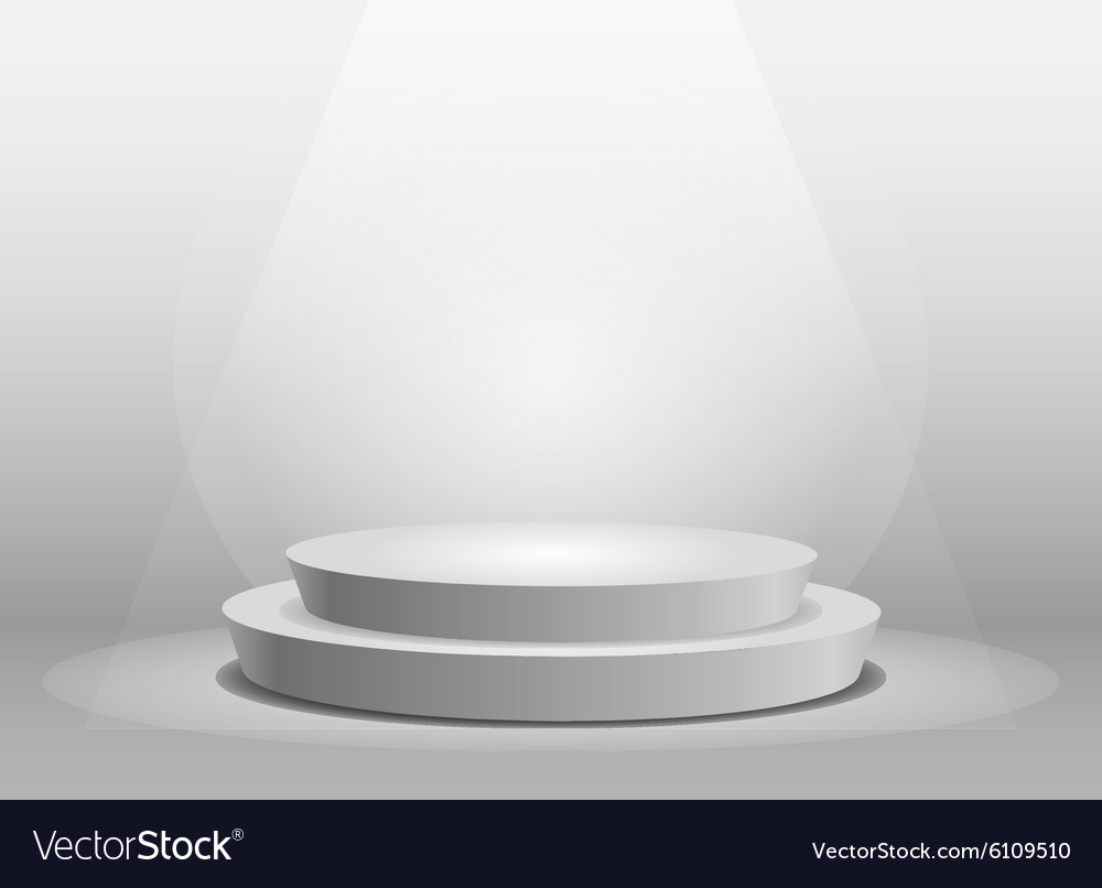 Empty template white round podium Royalty Free Vector Image Empty template white round podium Royalty Free Vector Image