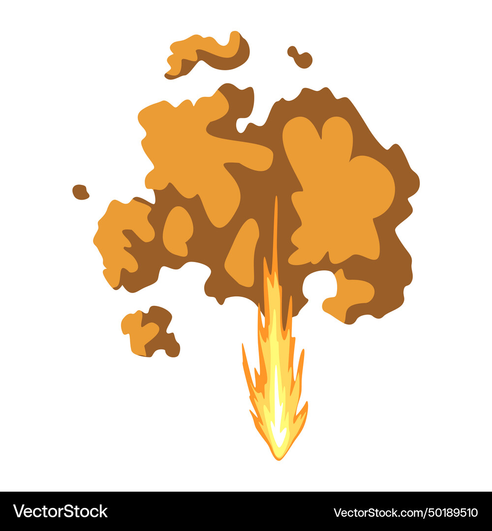 Gun flashe or gunshot animation fire explosion Vector Image