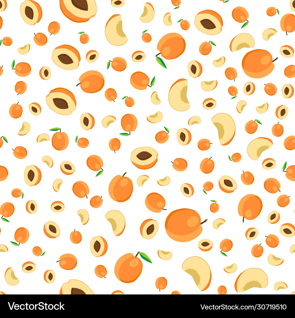 On theme big colored seamless apricot Royalty Free Vector