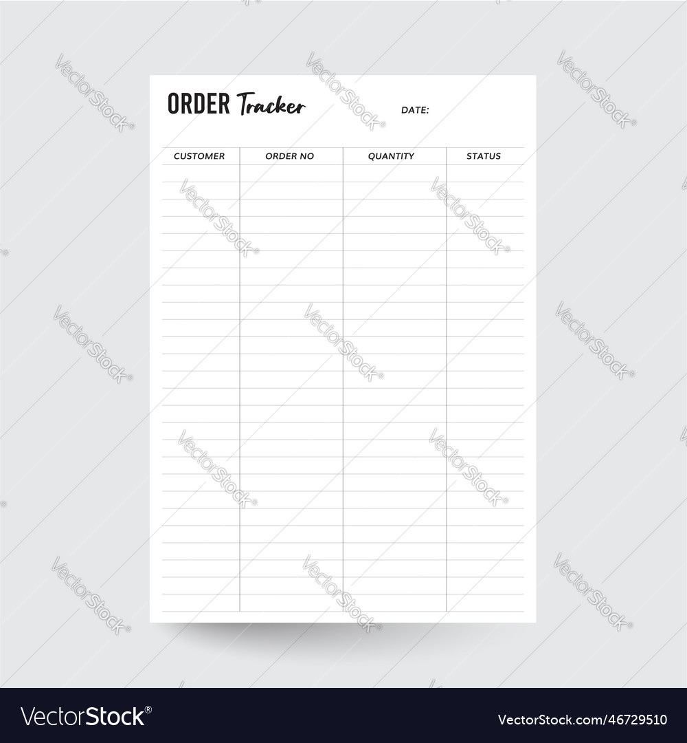 Order tracker Royalty Free Vector Image - VectorStock