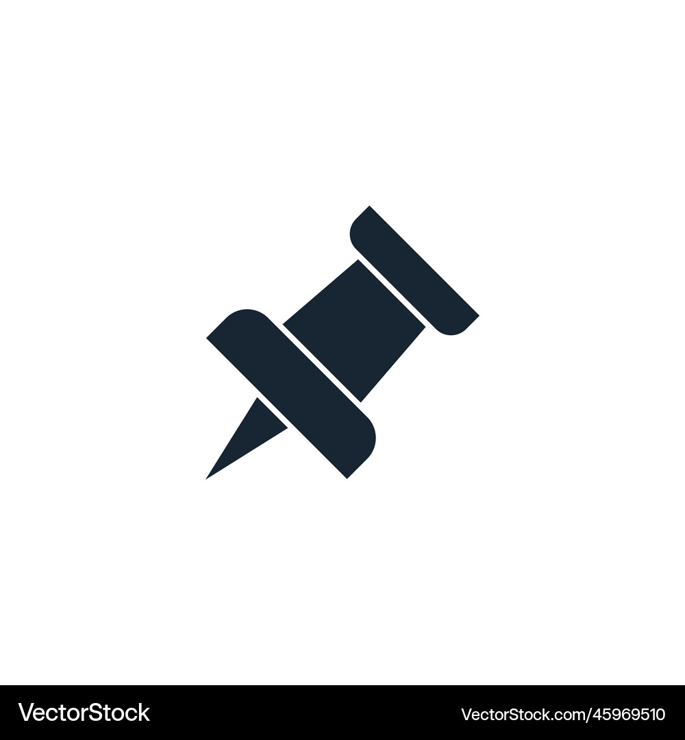 Pin creative icon from stationery icons Royalty Free Vector