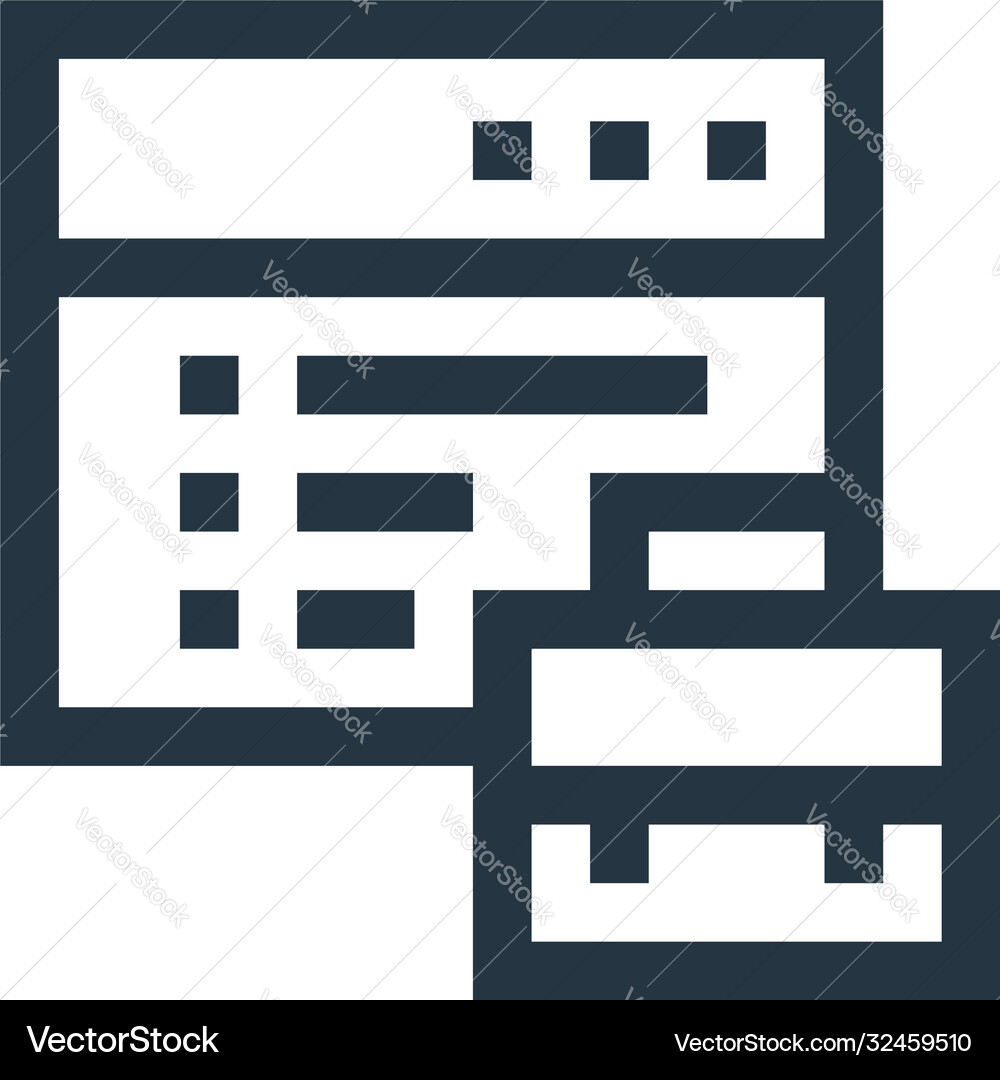 Portfolio icon isolated on white background Vector Image