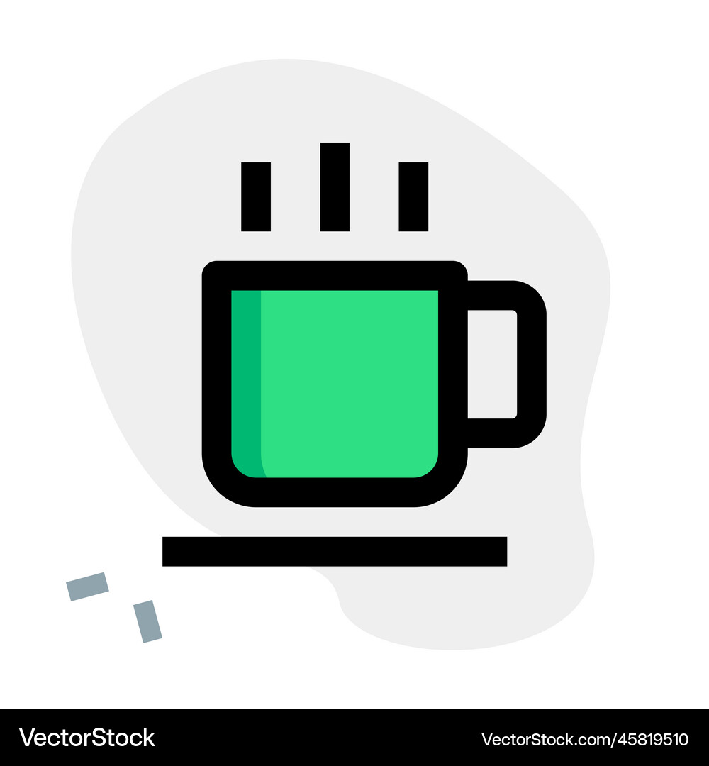 Steaming hot raw milk in cup Royalty Free Vector Image