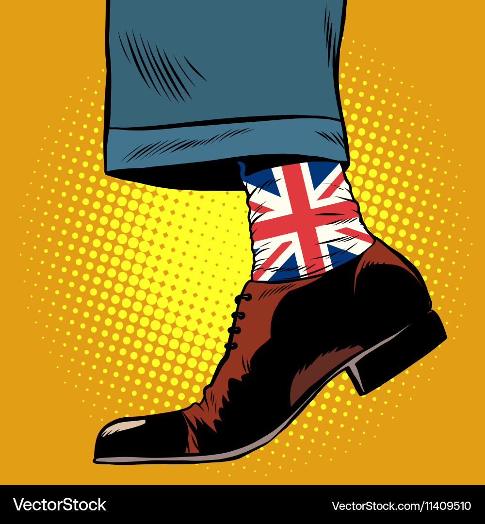 Stylish hipster socks with british flag Royalty Free Vector