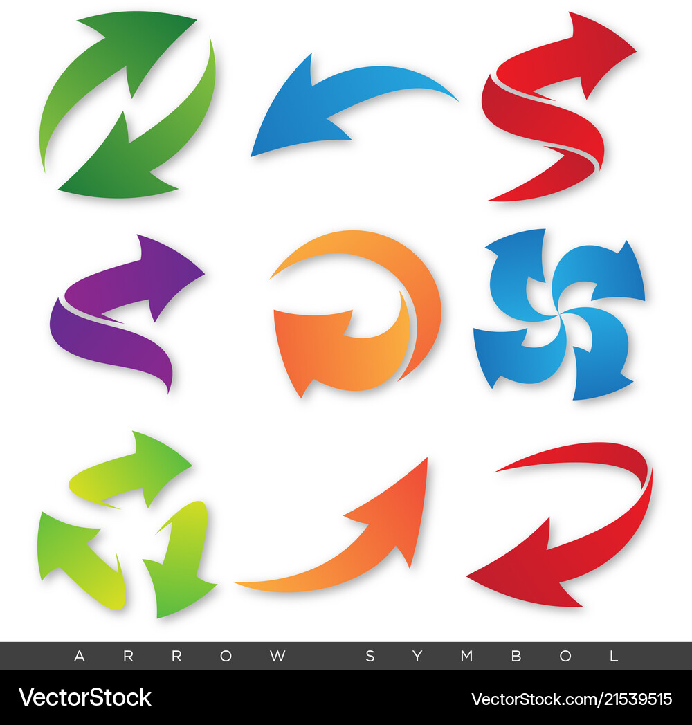 Colorful arrow symbol Royalty Free Vector Image