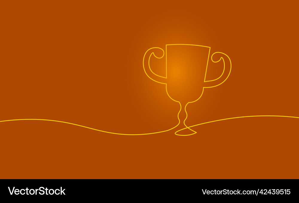 Continuous line winner prize contest leader first Vector Image