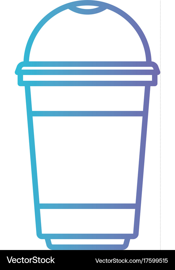 Glass disposable for hot drinks gradient color Vector Image