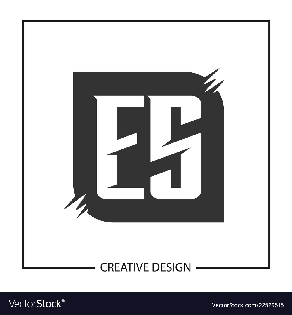 Initial letter es logo template design Royalty Free Vector