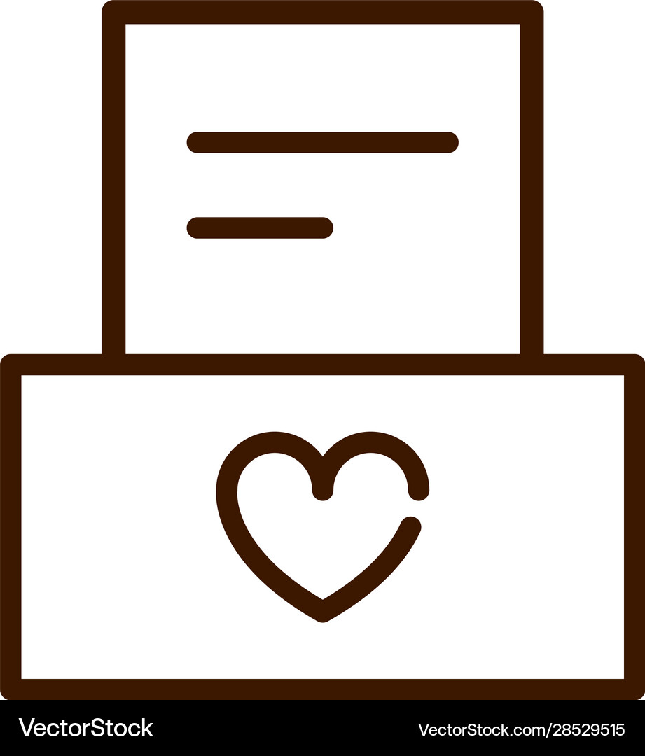 Mail letter writing love heart romantic passion Vector Image