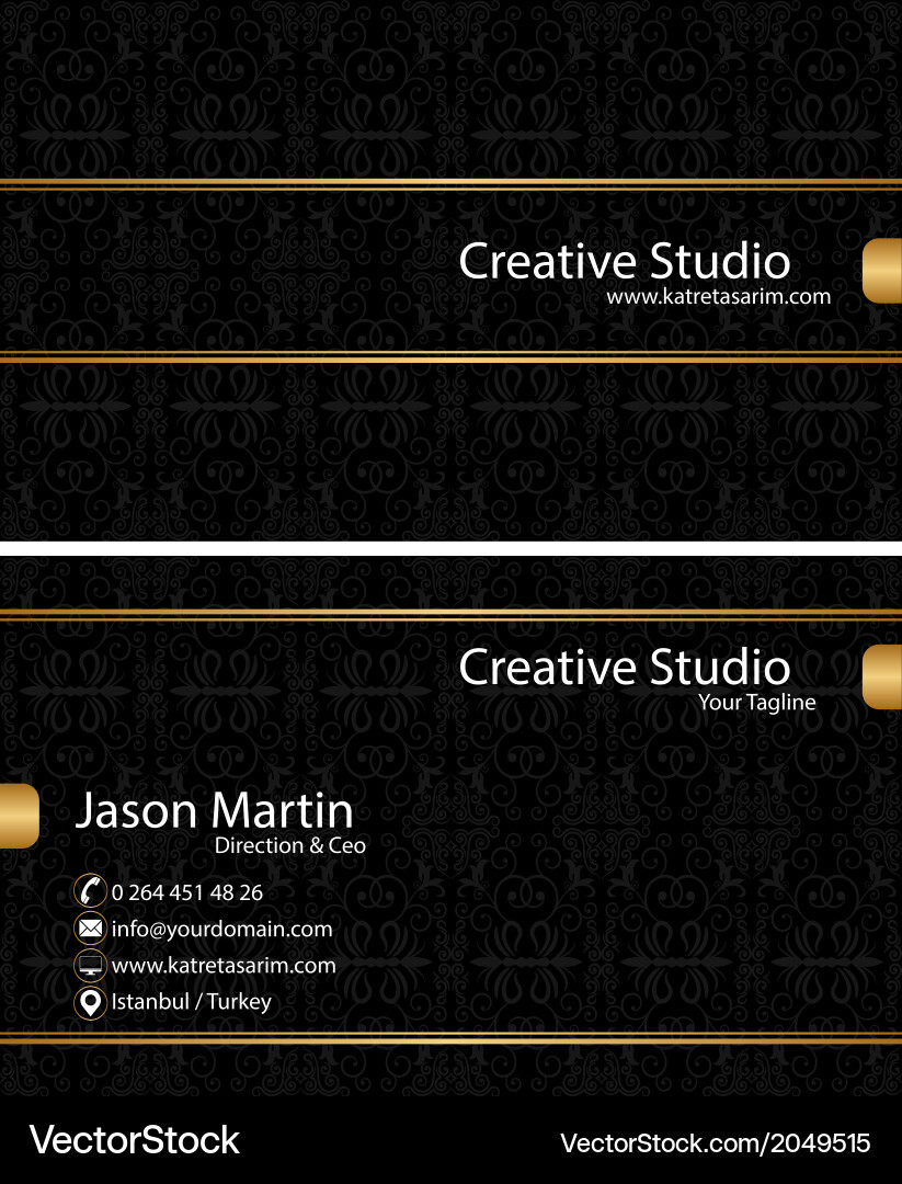Prestige business card Royalty Free Vector Image