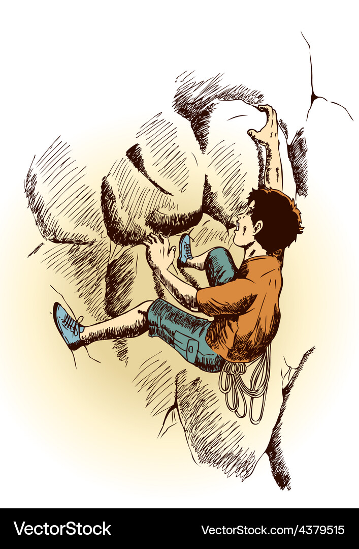 Rock climber Royalty Free Vector Image - VectorStock
