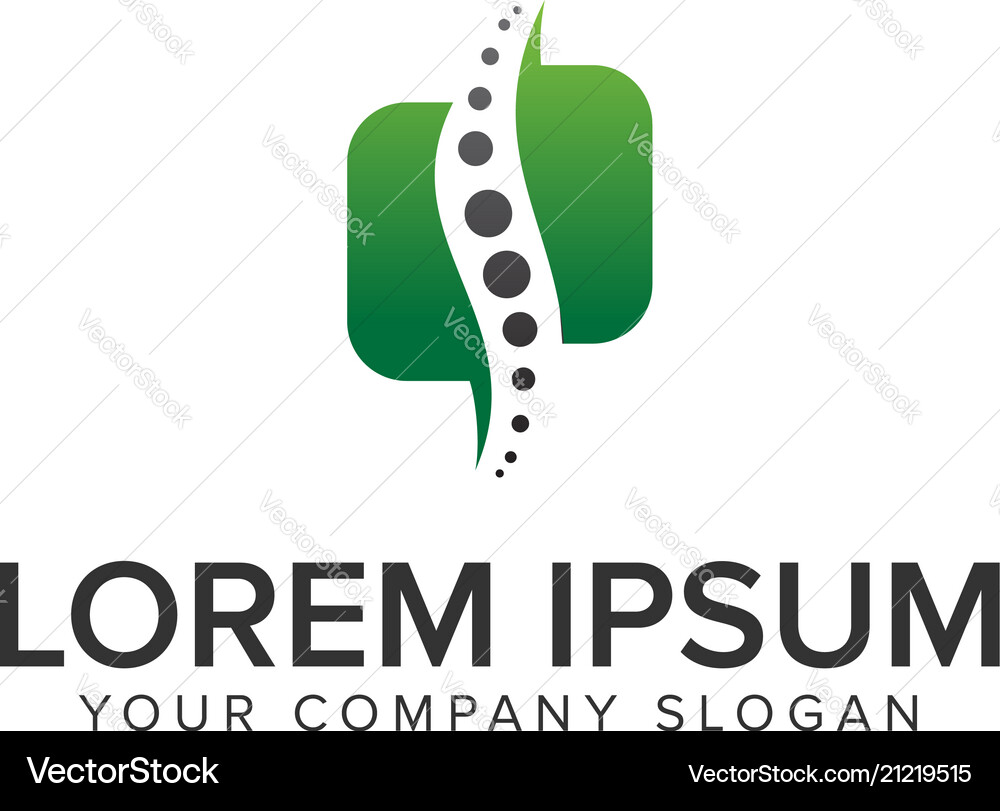 Spinal column logo medicine pharmacy herbal Vector Image