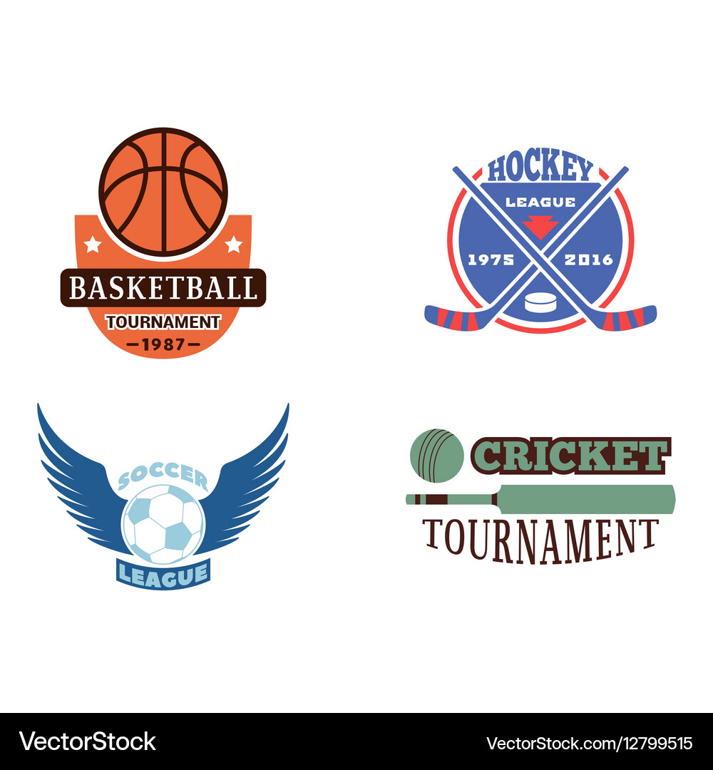 Sport team badge set Royalty Free Vector Image