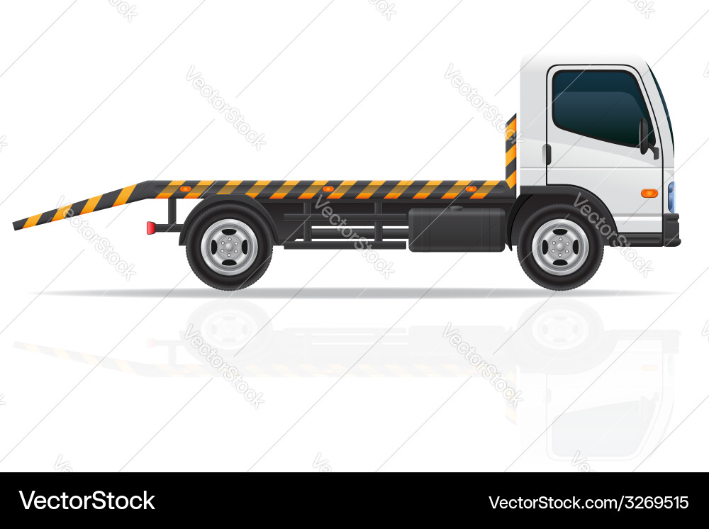 Tow truck 01 Royalty Free Vector Image - VectorStock
