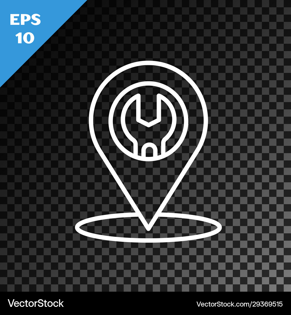 White line car service icon isolated Royalty Free Vector