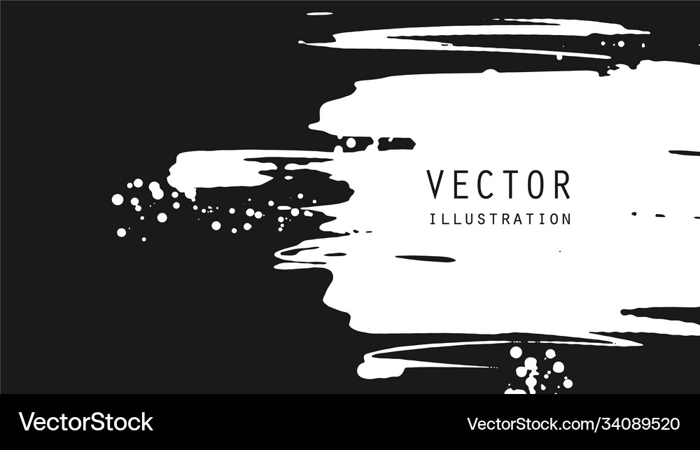 Abstract ink brush banners with grunge effect Vector Image