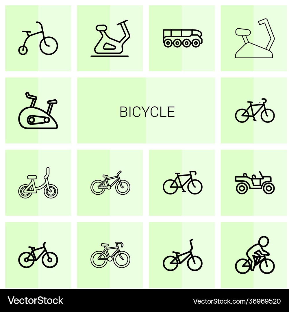 Bicycle icons Royalty Free Vector Image - VectorStock