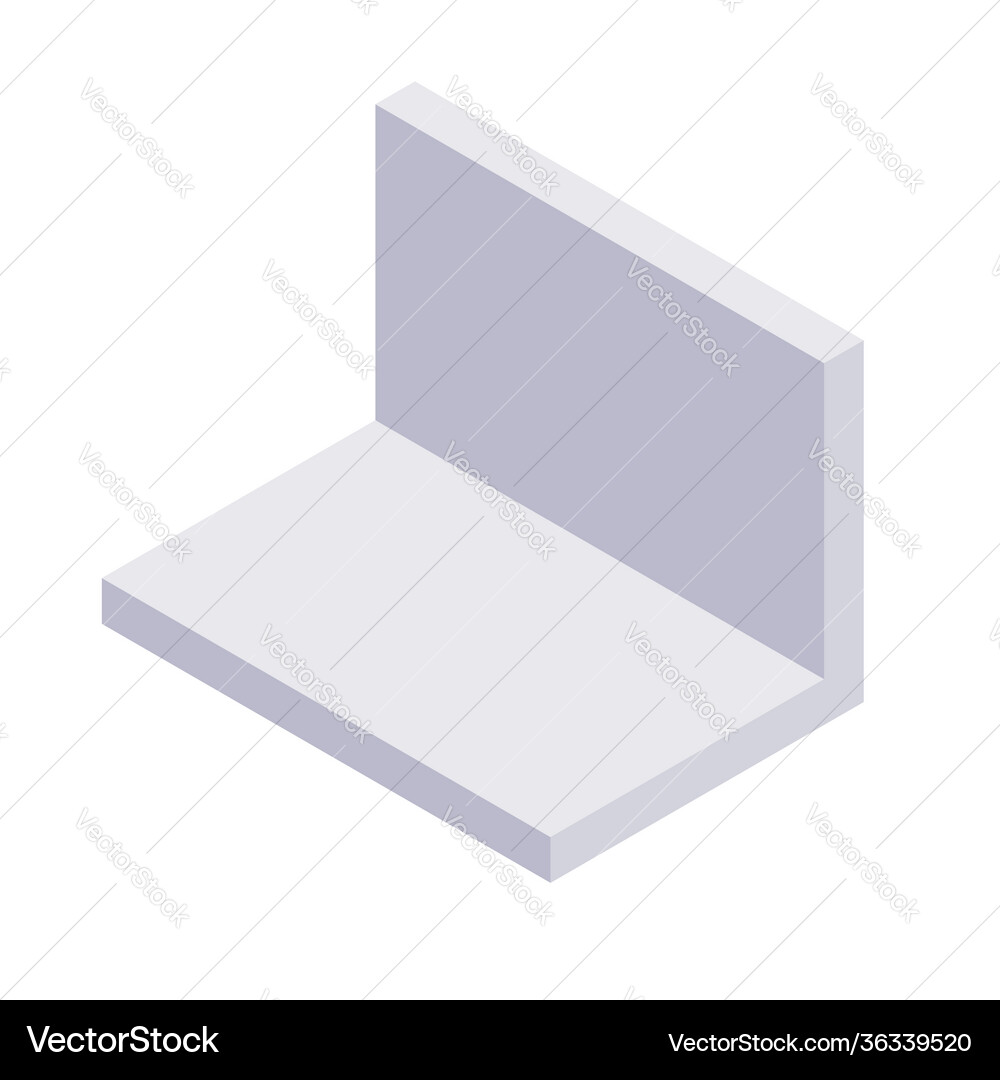 Bookshelf isometric - case and shelf for books Vector Image