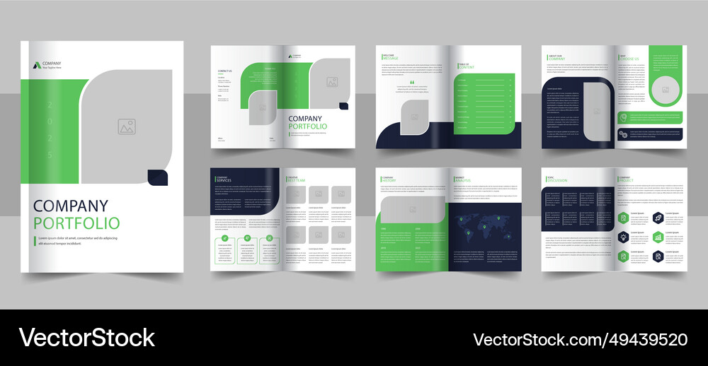 Corporate business presentation guide brochure Vector Image