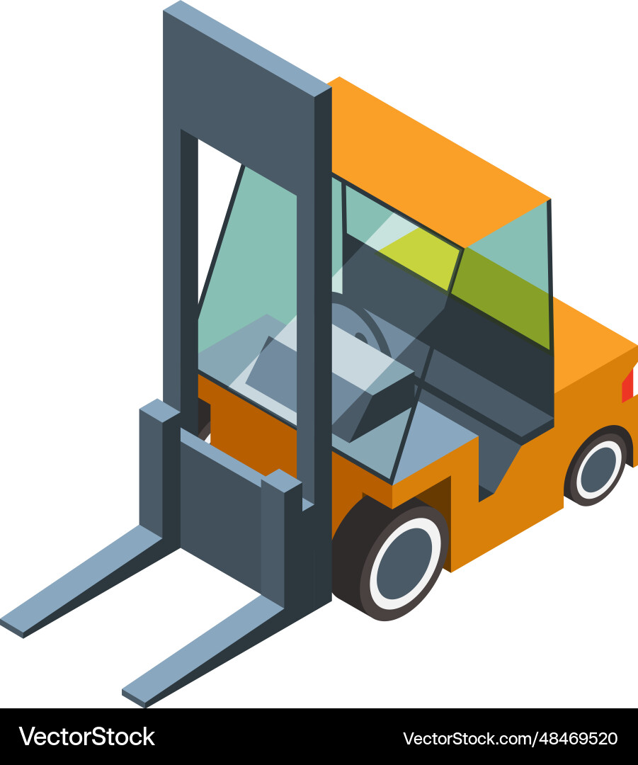Forklift isometric icon warehouse transport Vector Image