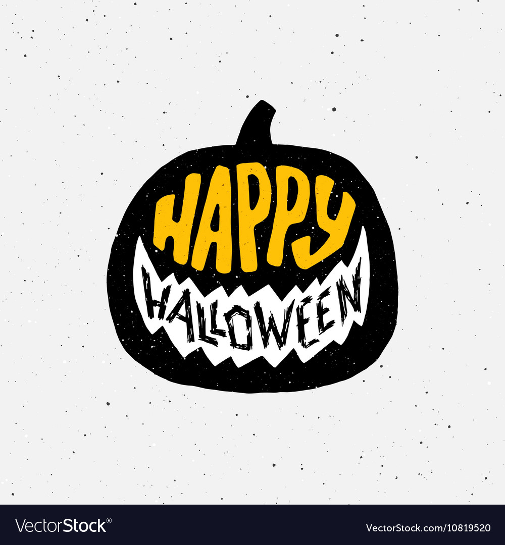 Happy halloween vintage banner with typography Vector Image