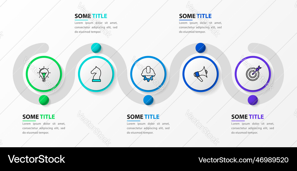 Infographic template with icons and 5 options Vector Image