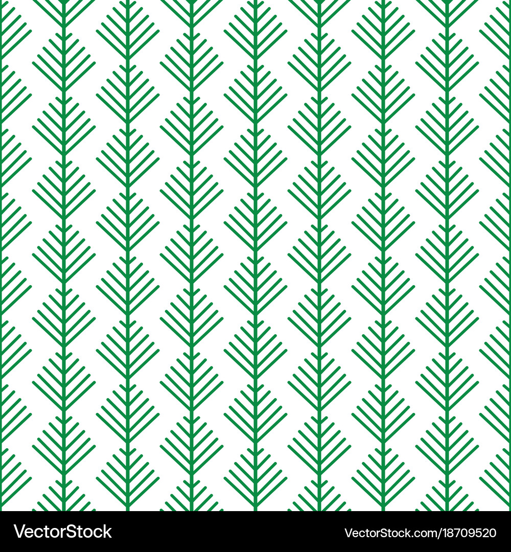 Simple cartoon fir tree on white background Vector Image