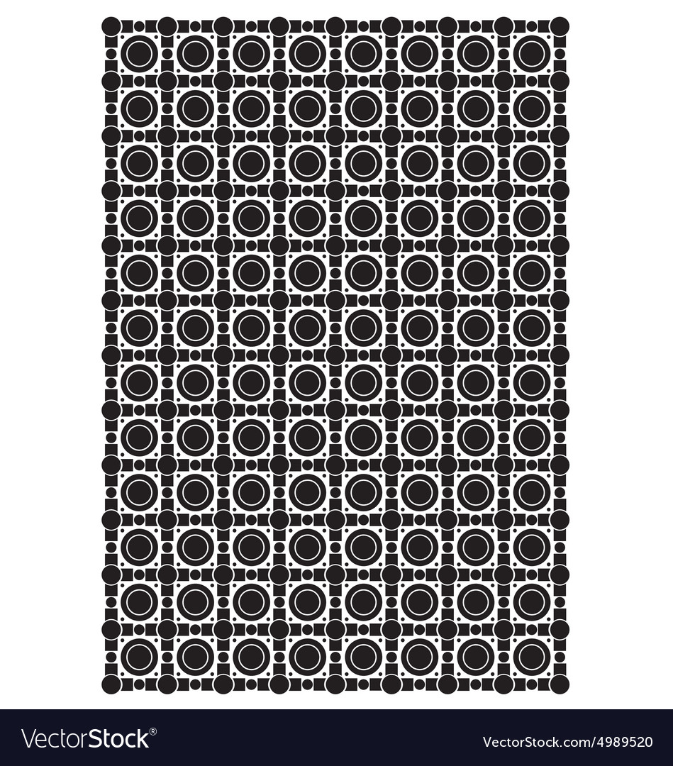 Square and circle block pattern Royalty Free Vector Image
