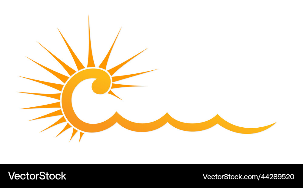 Symbol of bright sun Royalty Free Vector Image