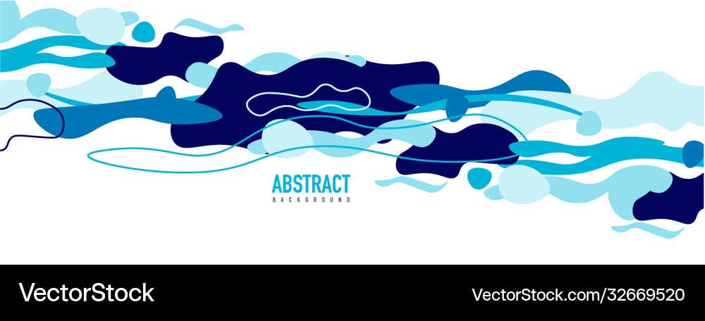 Trendy liquid style shapes abstract design Vector Image