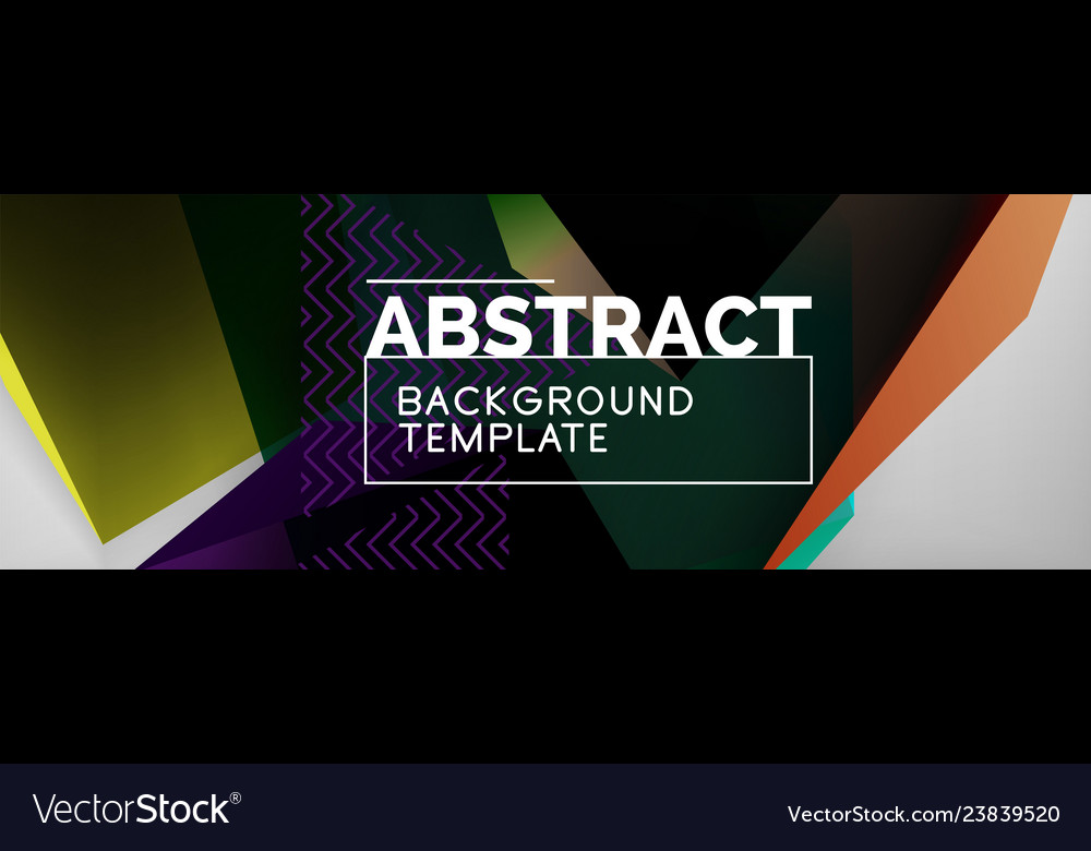 Triangular 3d geometric shapes composition Vector Image