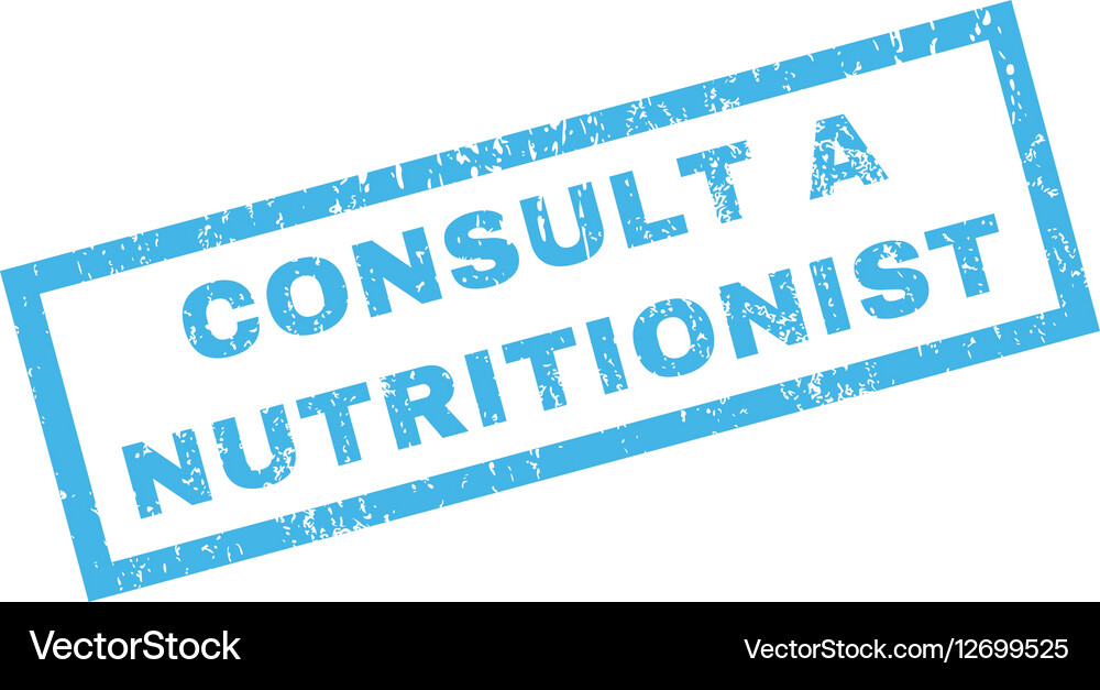 Consult a nutritionist rubber stamp Royalty Free Vector