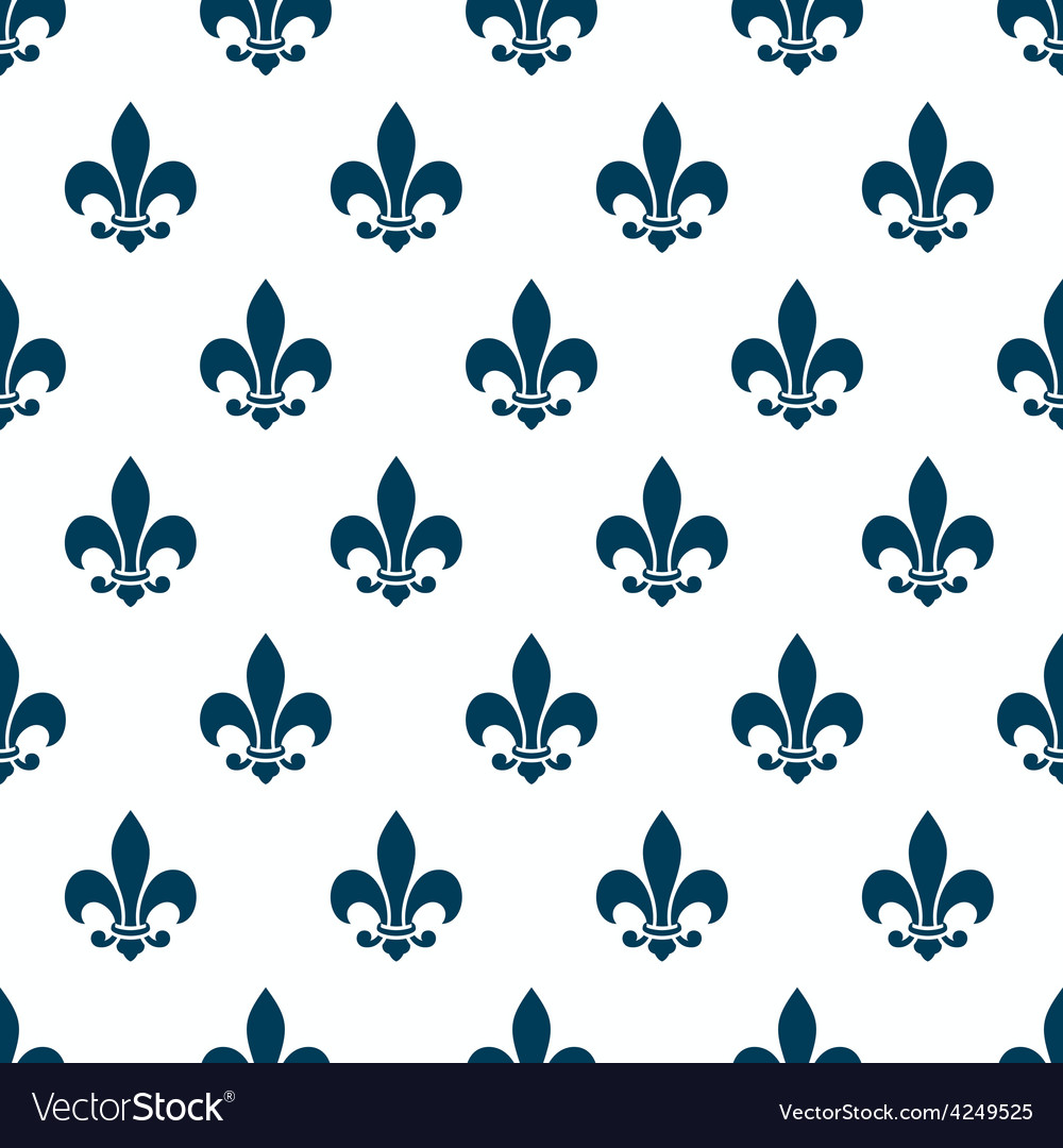 Fleur de lis seamless pattern Royalty Free Vector Image