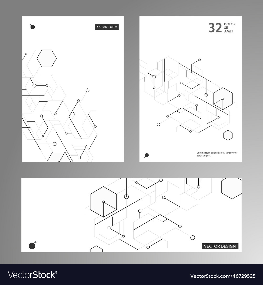 Hexagons pattern geometric abstract Royalty Free Vector