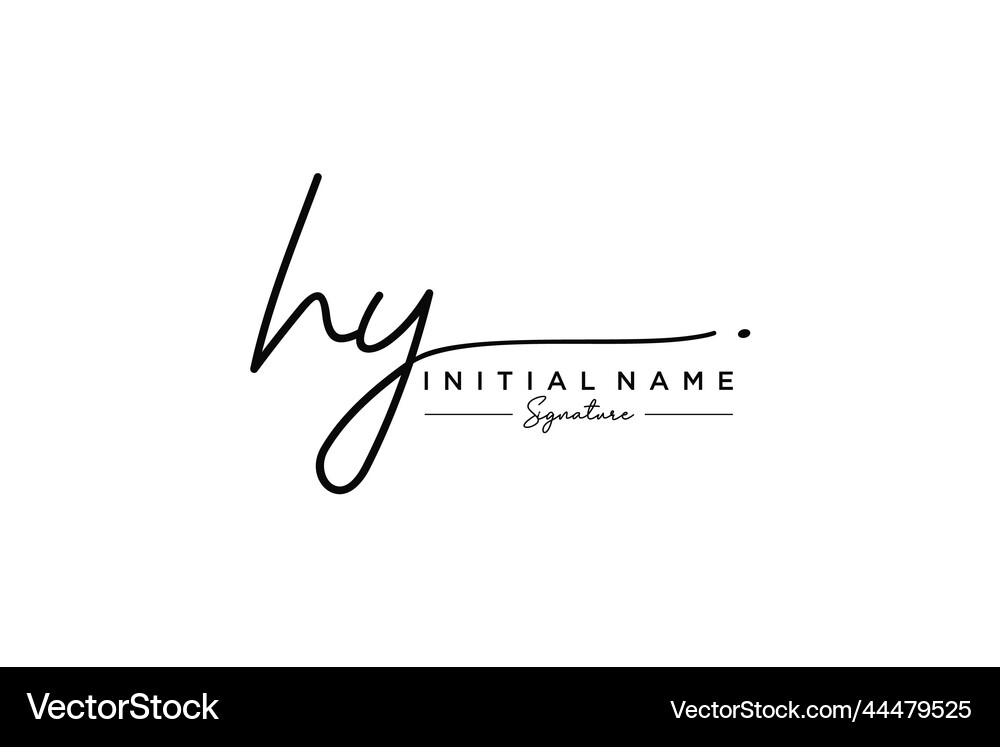 Initial hy signature logo template hand drawn – Royalty-Free Vector ...