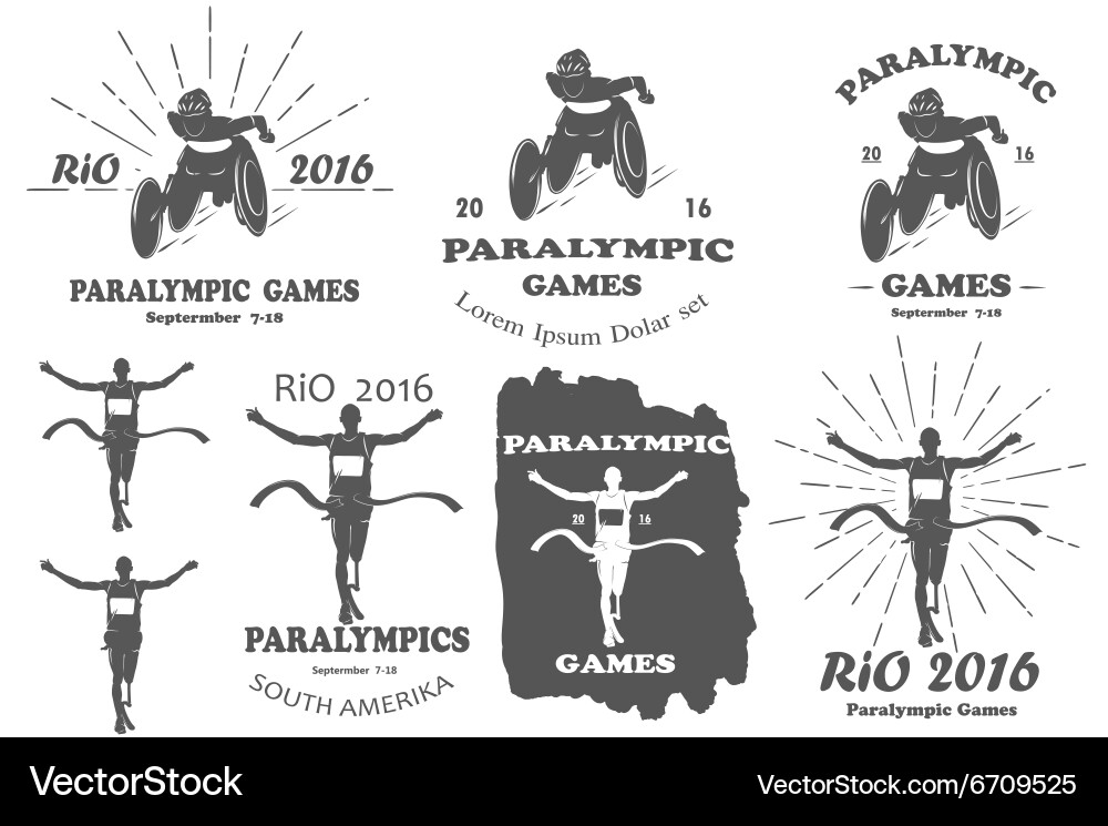Paralympic games paralympics rio set Royalty Free Vector