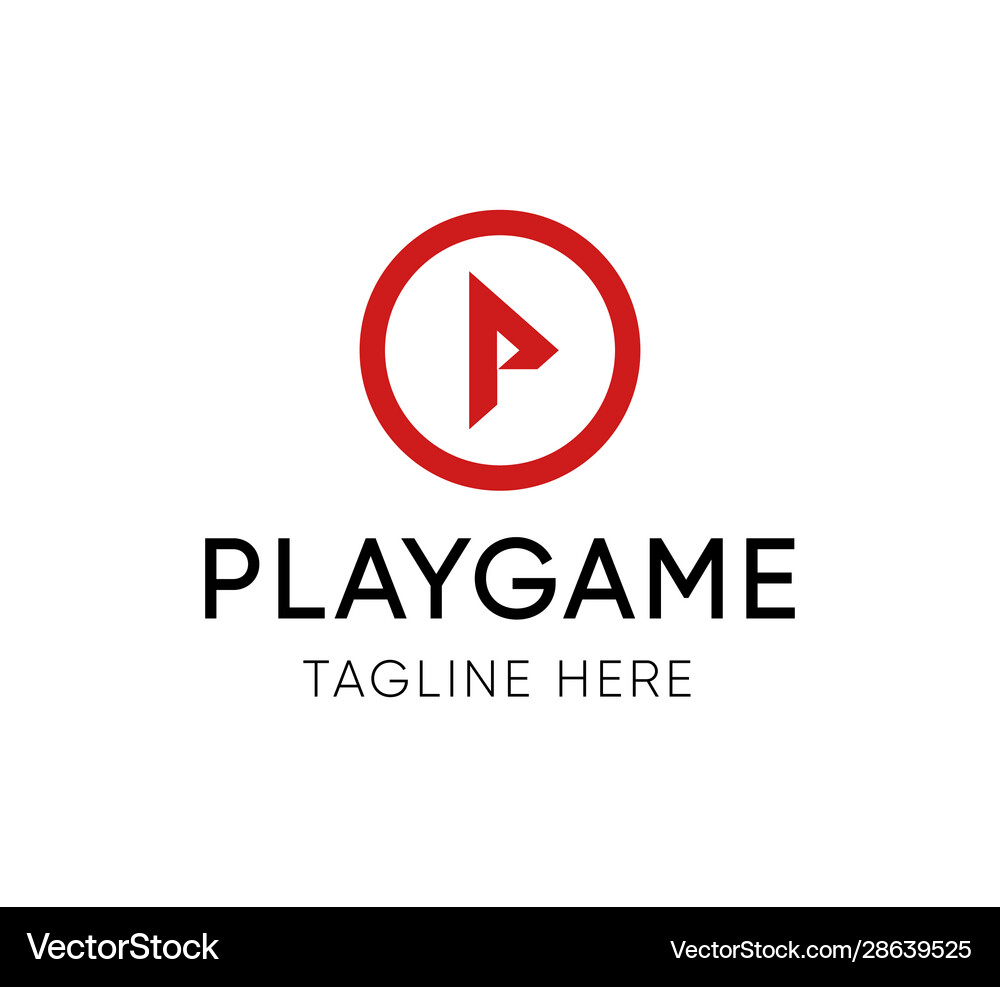 Playgame emblem template for players team Vector Image