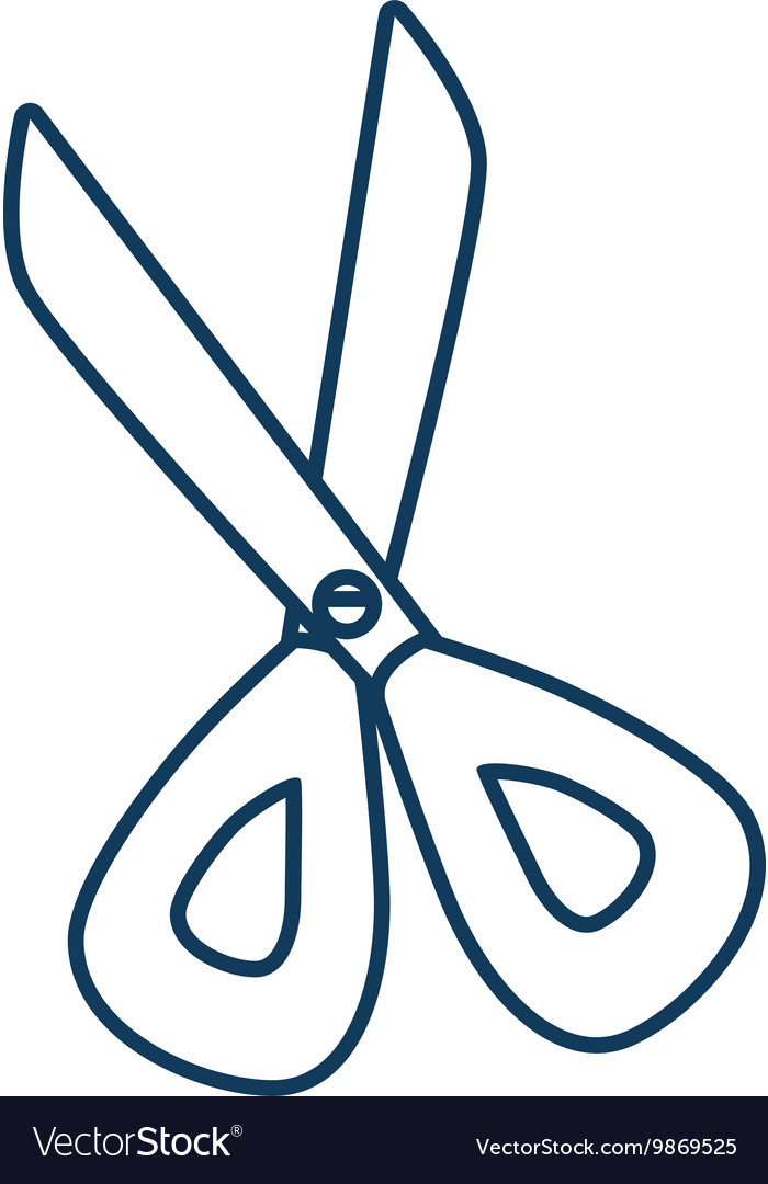 Scissors cut object Royalty Free Vector Image - VectorStock