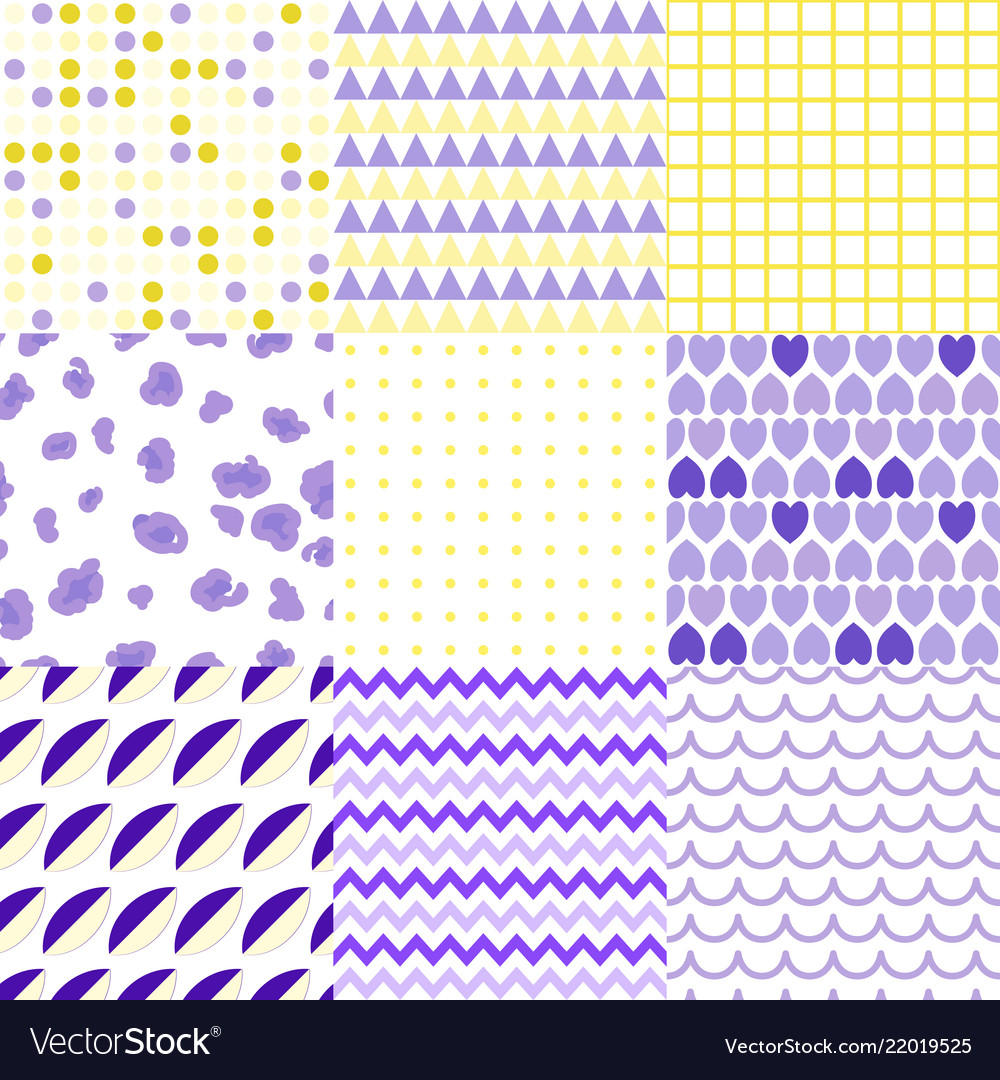 Set colorful elegant seamless patterns Royalty Free Vector