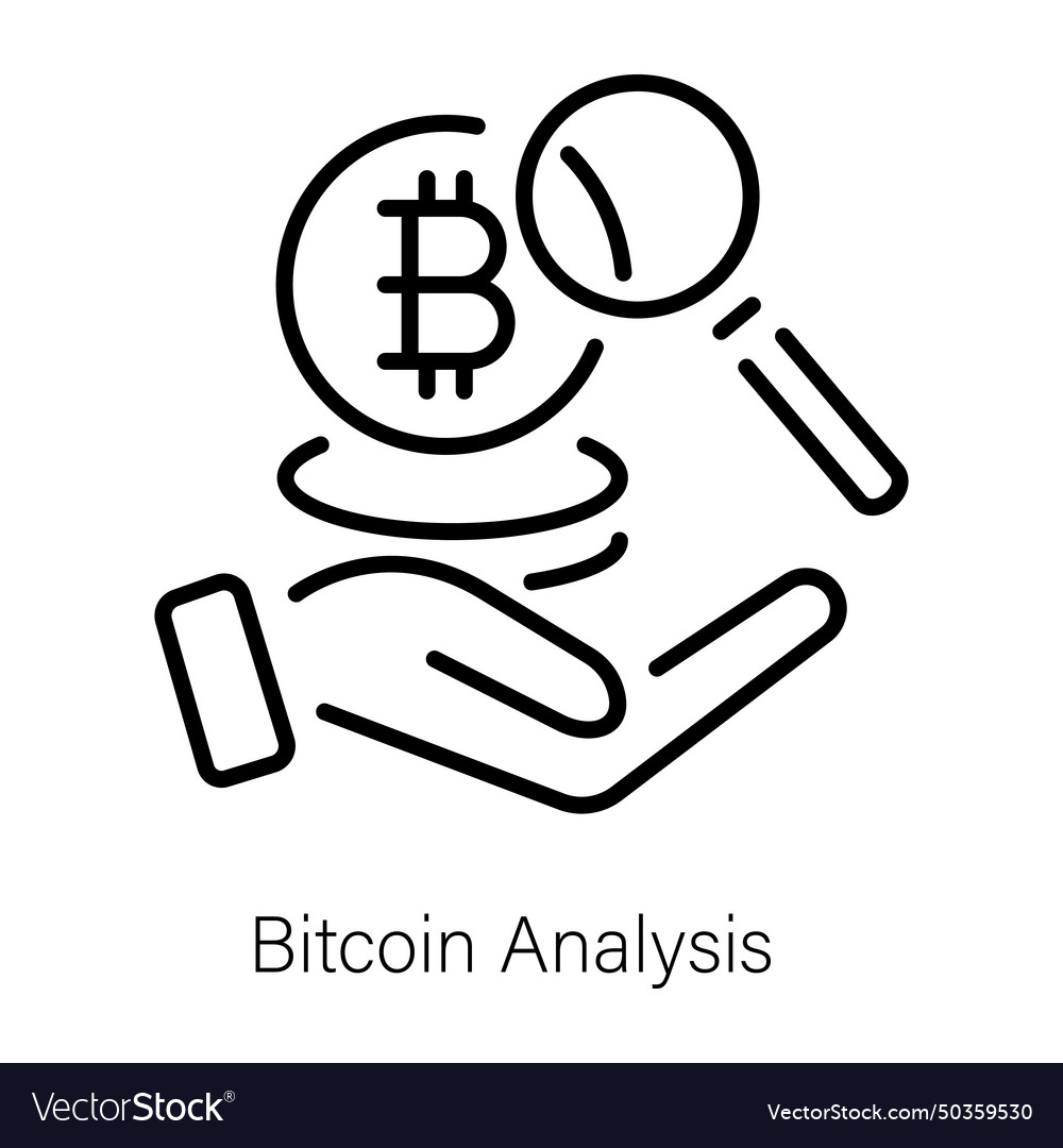 Bitcoin analysis Royalty Free Vector Image - VectorStock