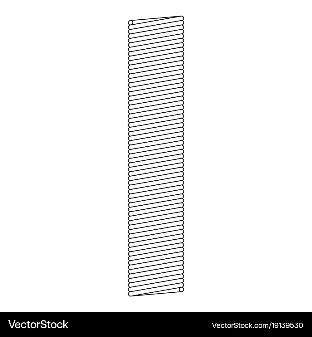 Coil spring steel spring metal spring on white ba Vector Image