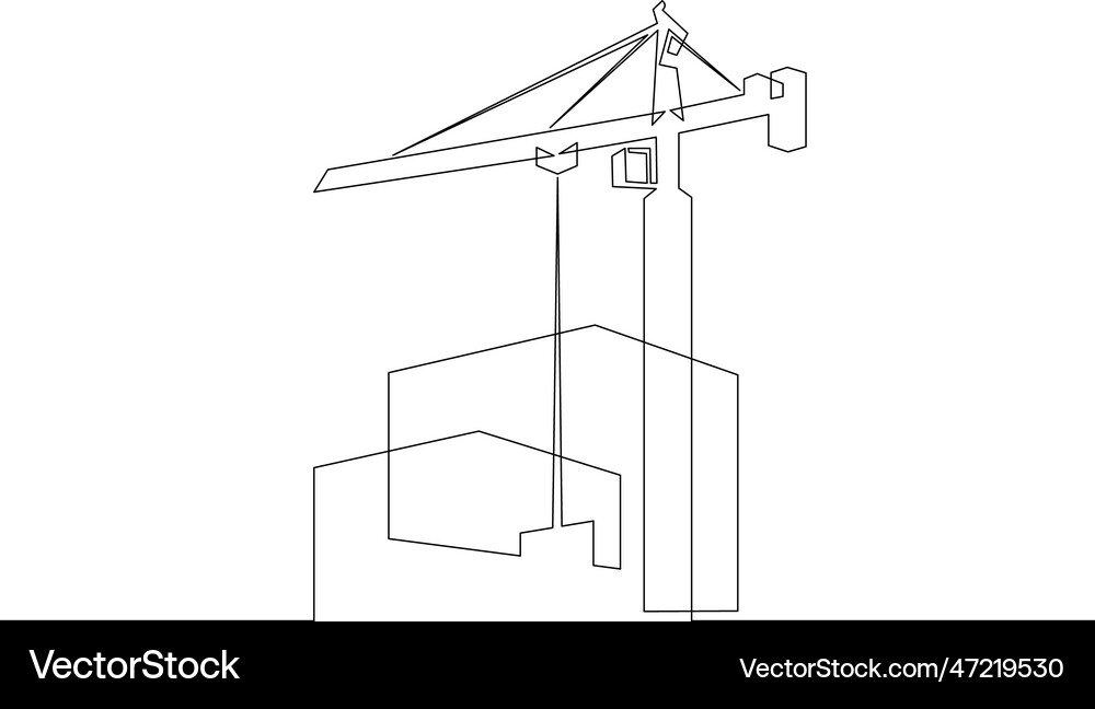 Construction of multi-storey buildings tower Vector Image