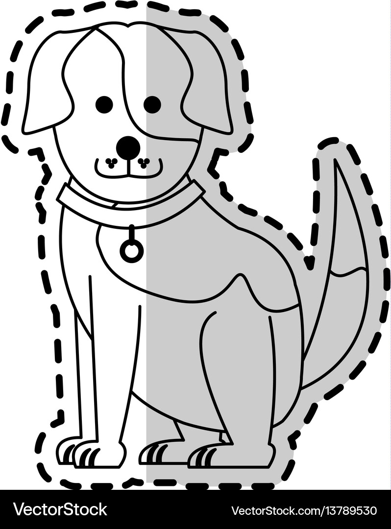 Cute dog cartoon icon image Royalty Free Vector Image